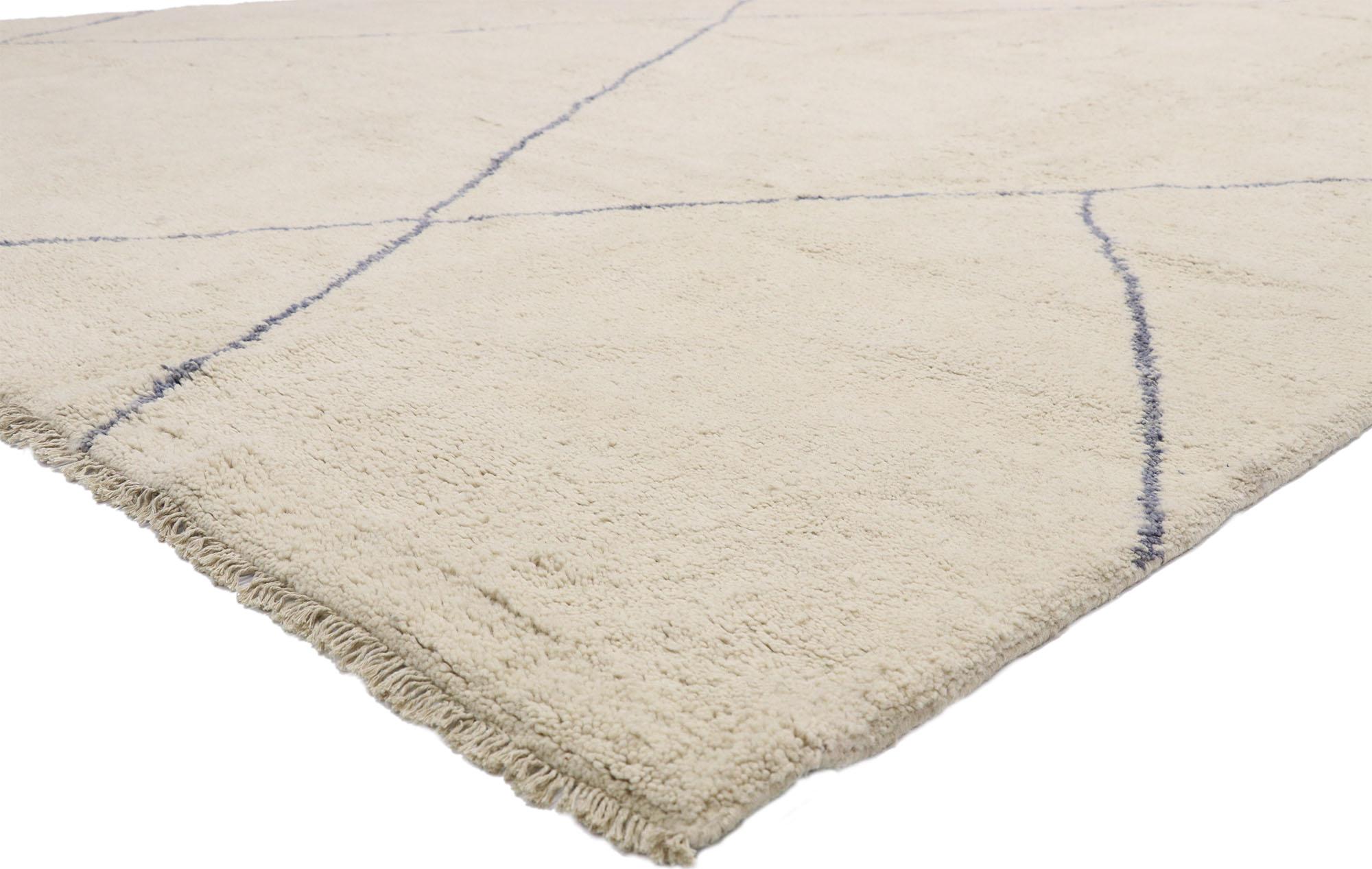 Contemporary Large Moroccan Rug with Cozy Minimalist Vibes and ...