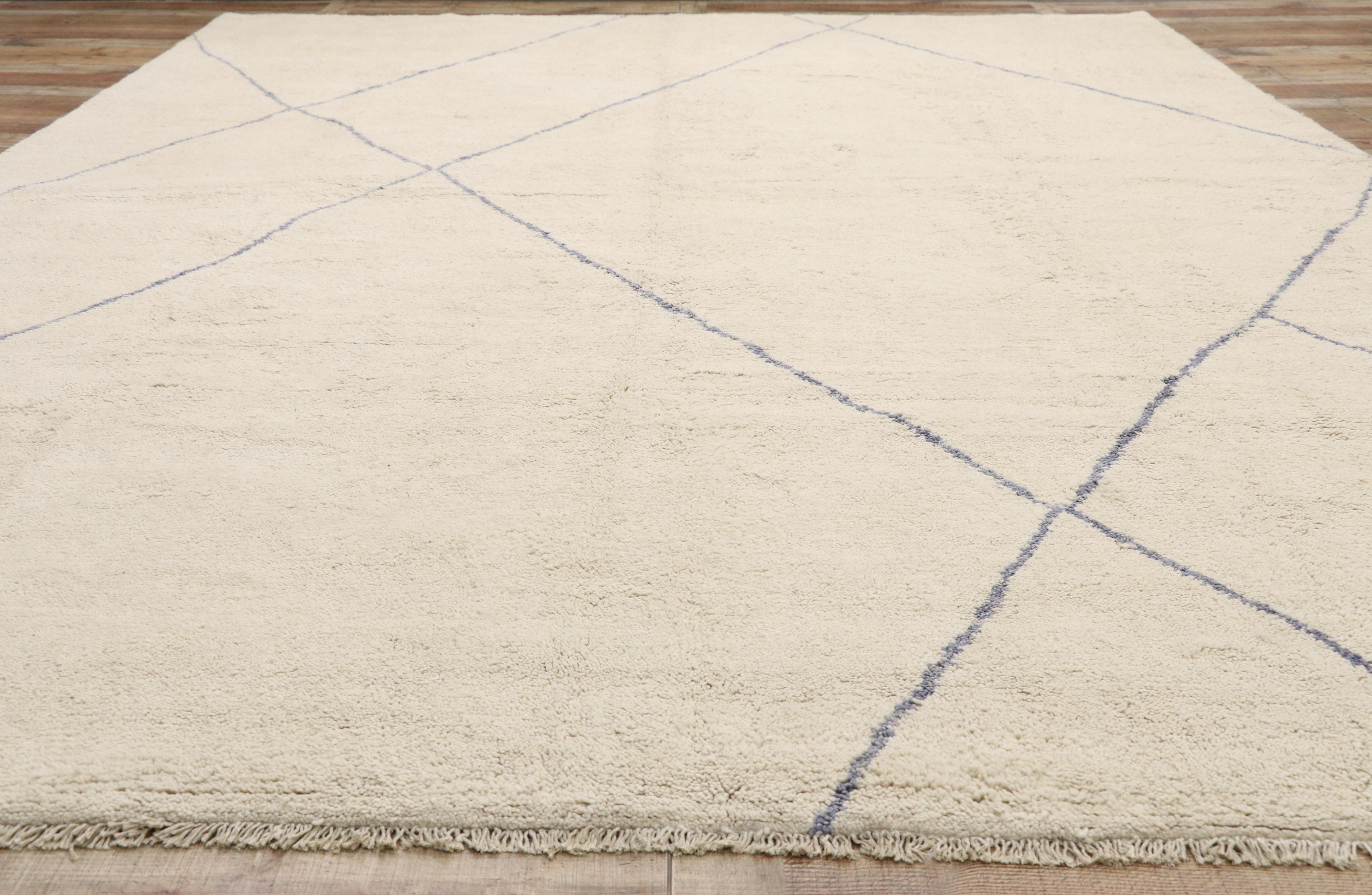 Contemporary Large Moroccan Rug with Cozy Minimalist Vibes and ...