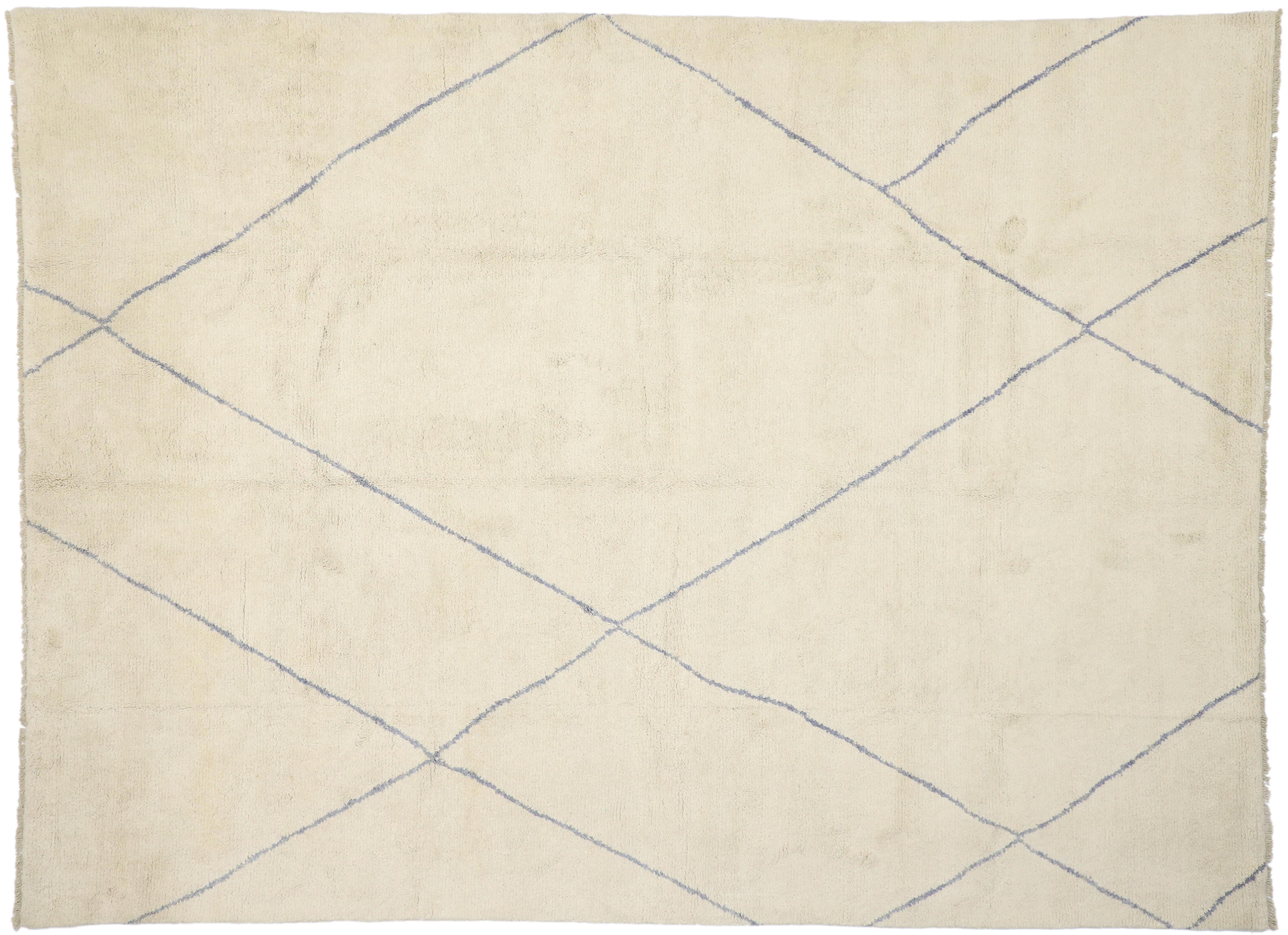 Contemporary Large Moroccan Rug with Cozy Minimalist Vibes and ...