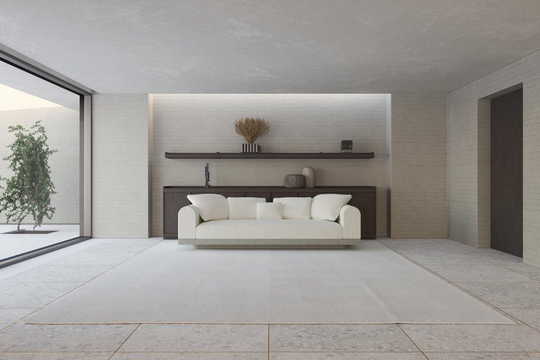 Contemporary Large Sofa 'Aqueduct' by Poiat, Pergamena 017, High Plinth ...