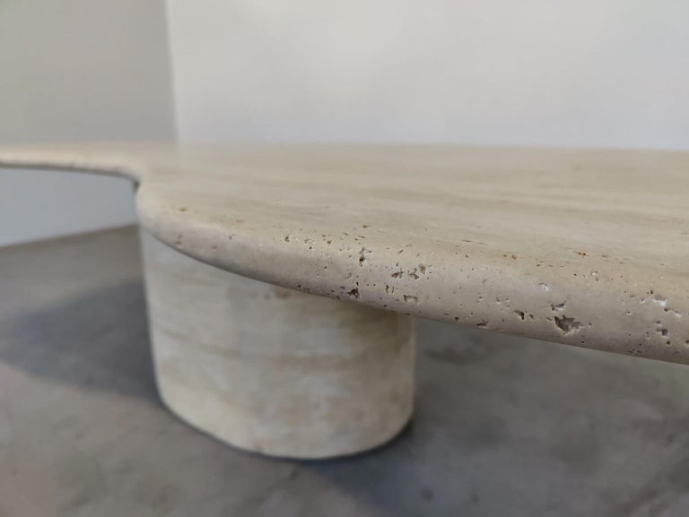 Contemporary Large Travertine Dining Table, Italy For Sale at 1stDibs