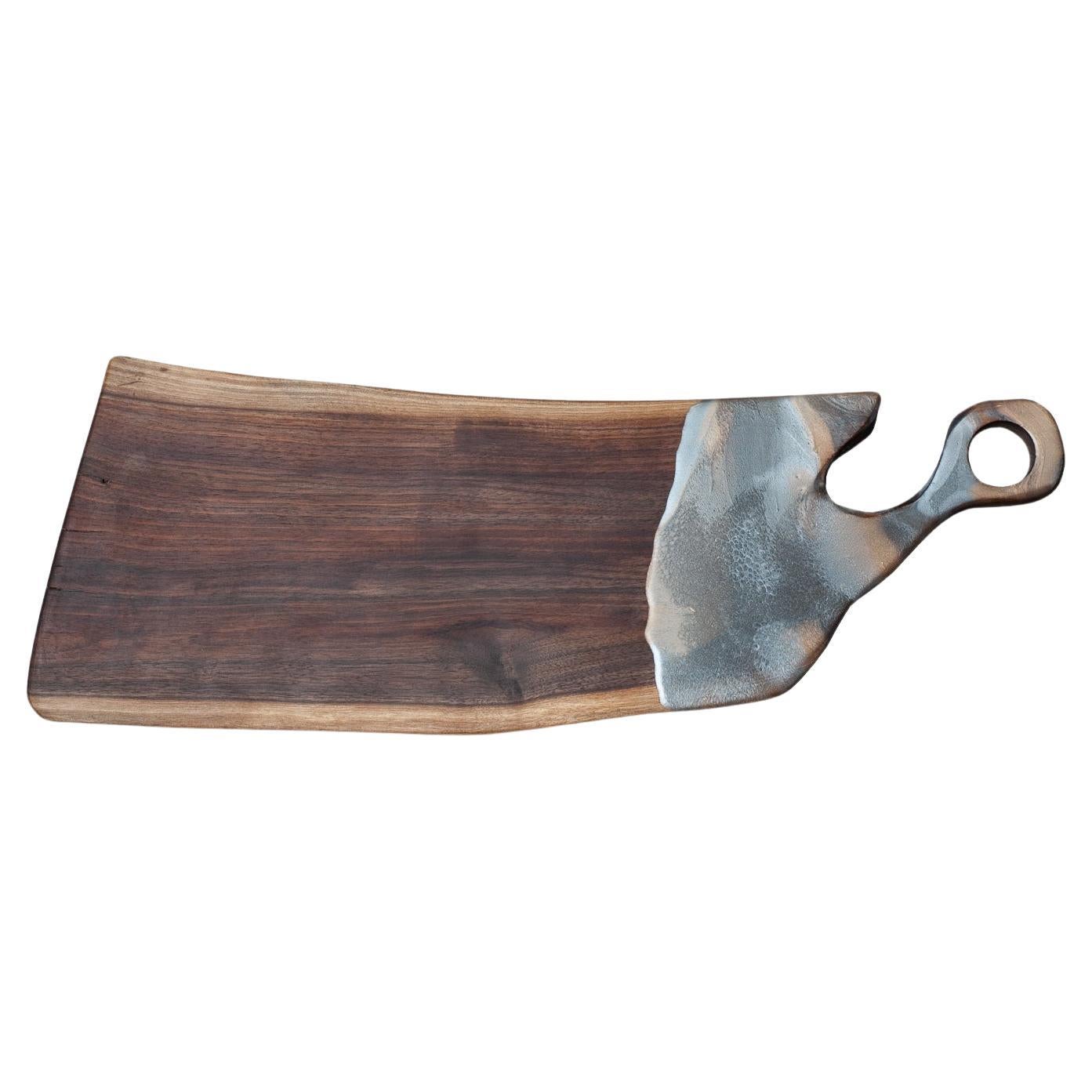 Contemporary Extra Large Walnut Charcuterie Serving Board with Coloured ...