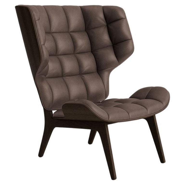 Contemporary Leather Chair 'Mammoth' by Norr11, Dark Smoked Oak For ...