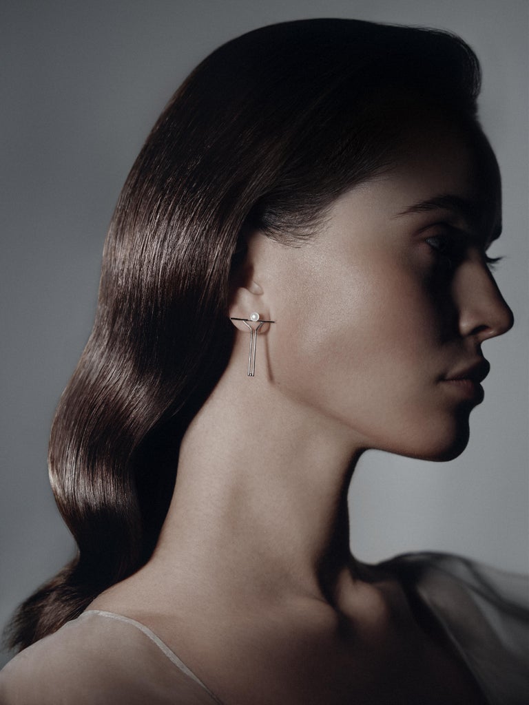 Contemporary lever-back Minimalistic Every Day Stud silver Earrings ...