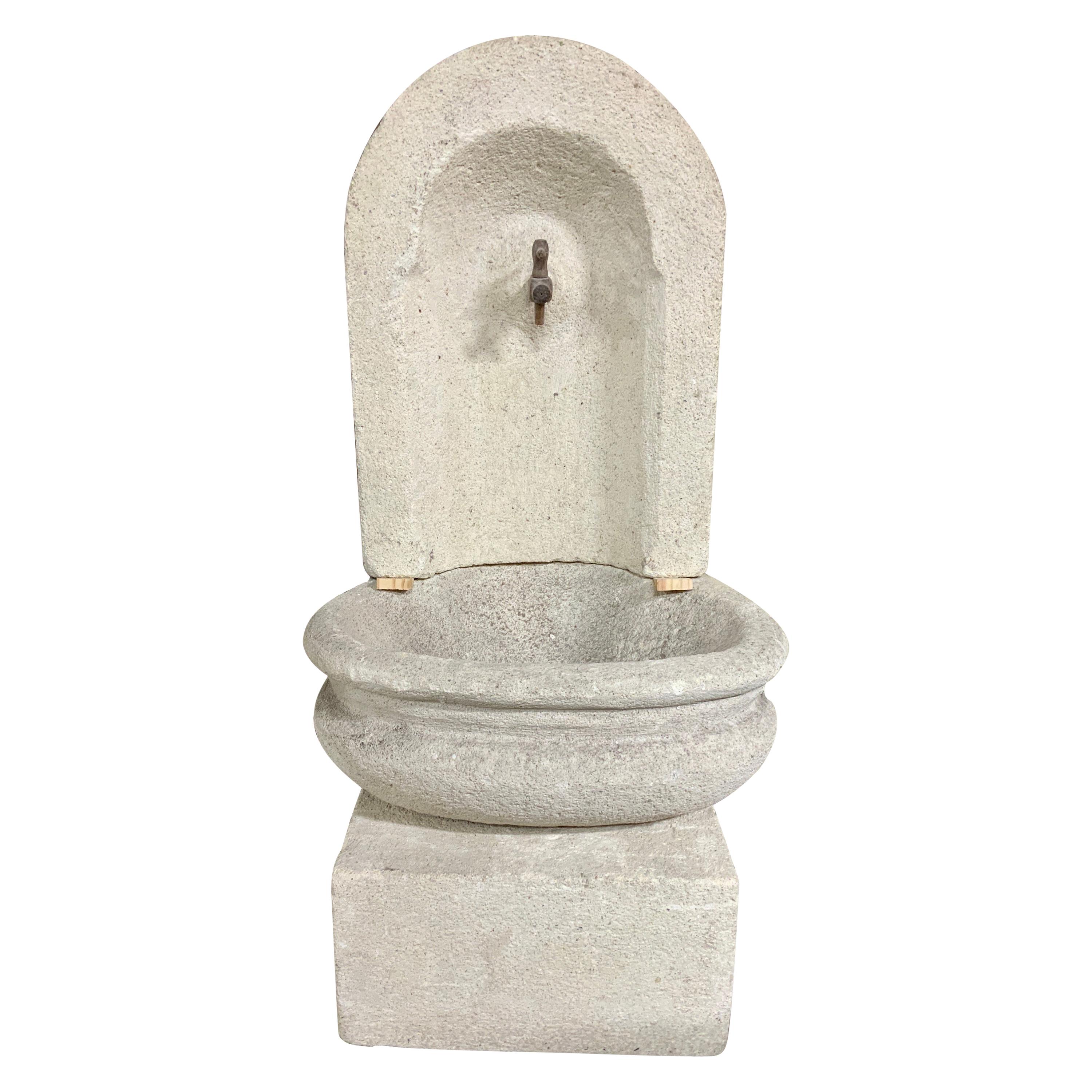 Small Limestone Wall Fountain from Provence, France at 1stDibs