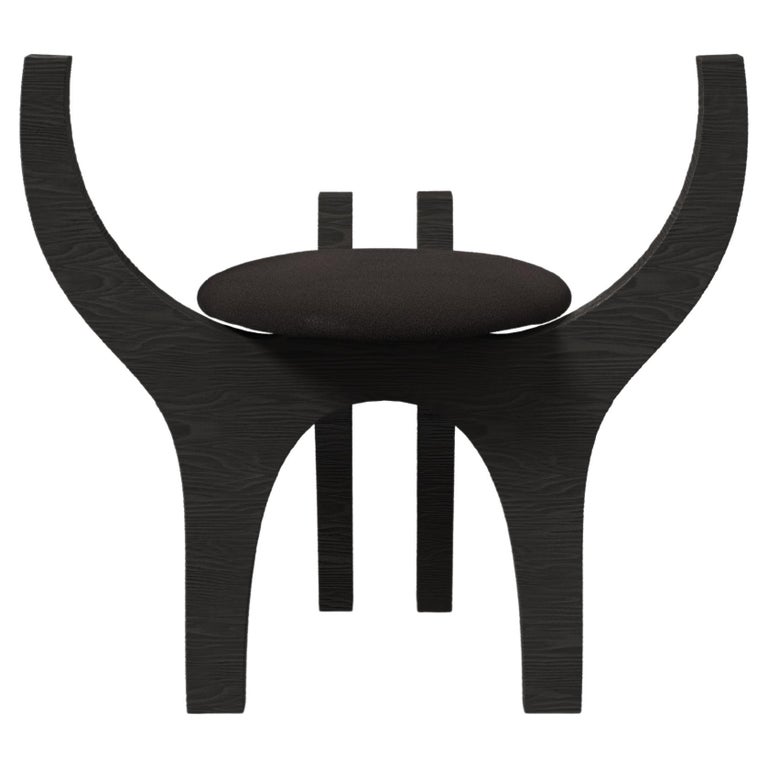 Contemporary Limited Edition Black Wood Stool, Zero V1 by Edizione ...