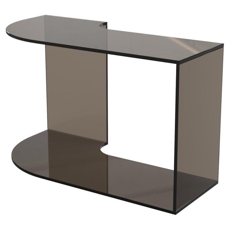Contemporary Limited Edition Bronze Glass Table, Quarter V2 by Edizione ...