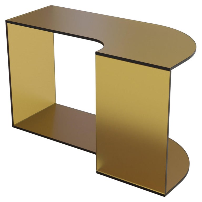 Contemporary Limited Edition Yellow Glass Table, Quarter V2 by Edizione ...