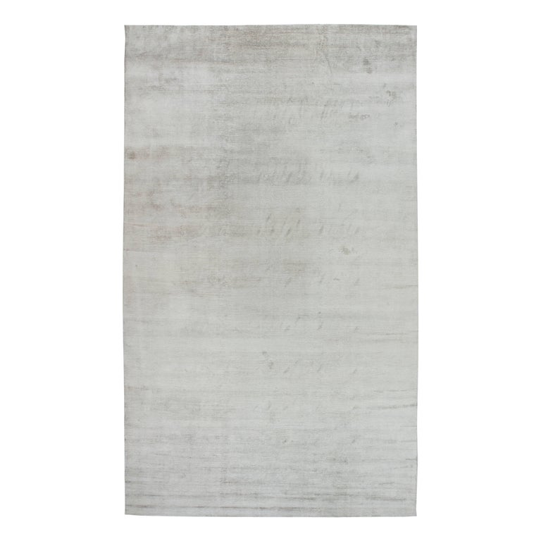 Contemporary Line Grip Gray Handmade Wool Carpet by Doris Leslie Blau ...