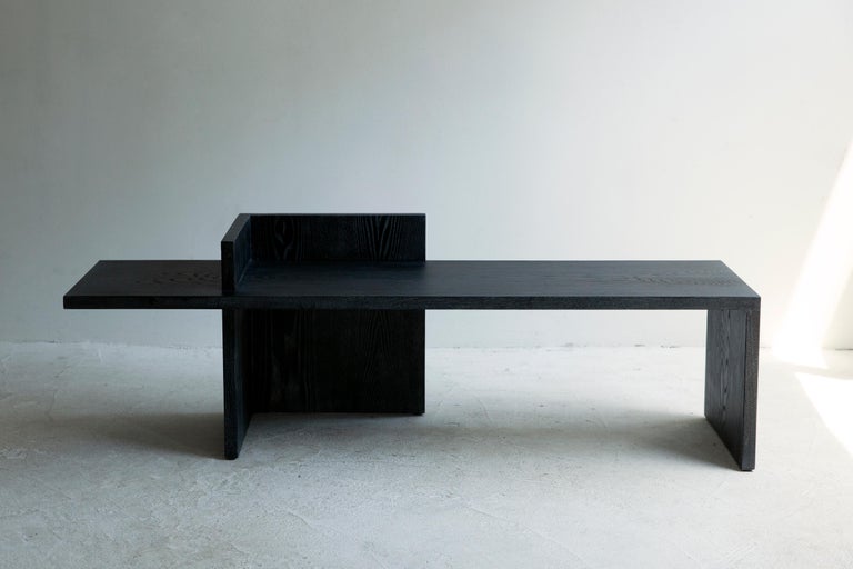 Contemporary Lock Bench in Black Oak For Sale at 1stDibs