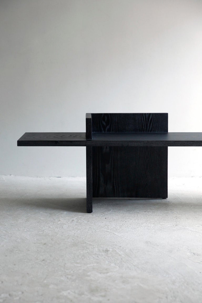Contemporary Lock Bench in Black Oak For Sale at 1stDibs
