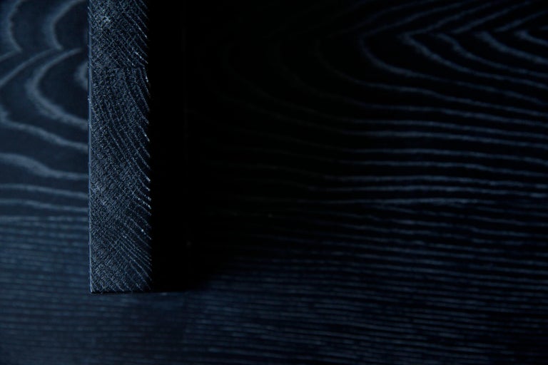 Contemporary Lock Bench in Black Oak For Sale at 1stDibs