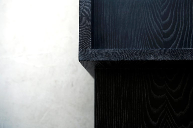 Contemporary Lock Bench in Black Oak For Sale at 1stDibs
