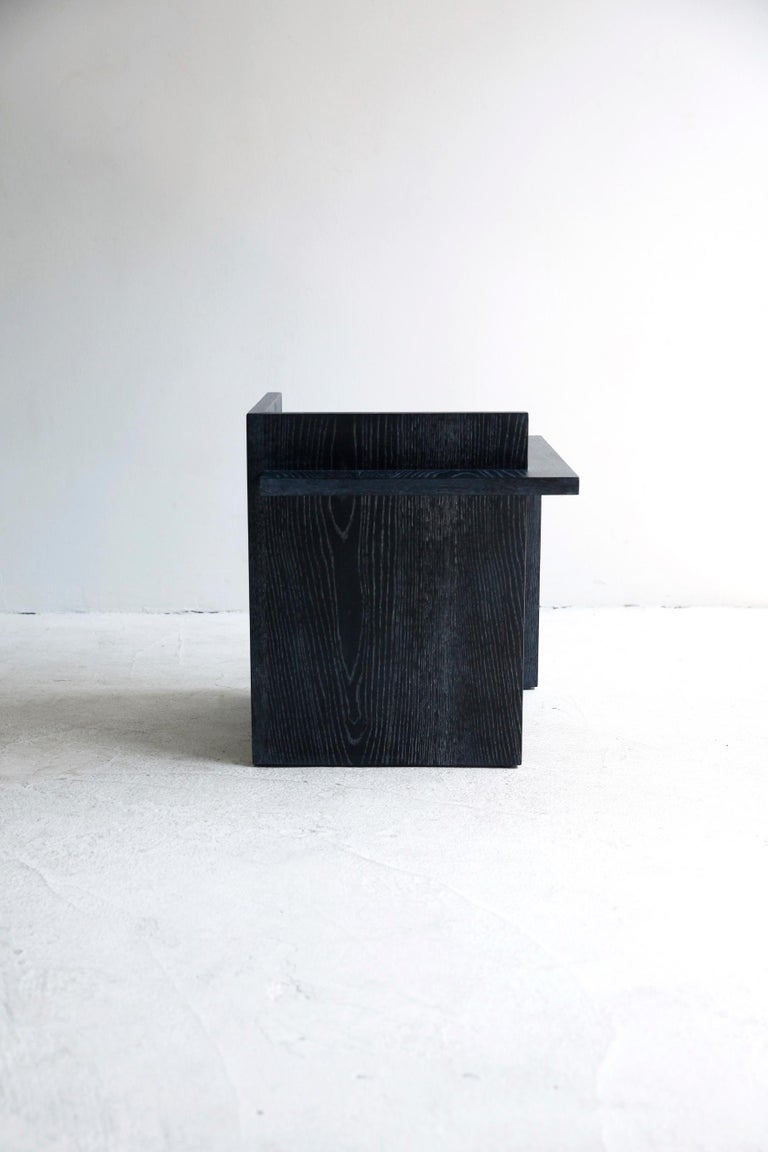 Contemporary Lock Stool in Black Oak For Sale at 1stDibs