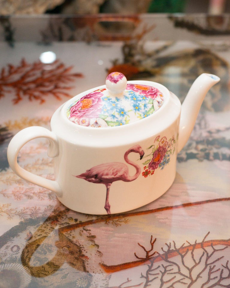 Contemporary Lou Rota London Flamingo Tea Set For Sale at 1stDibs