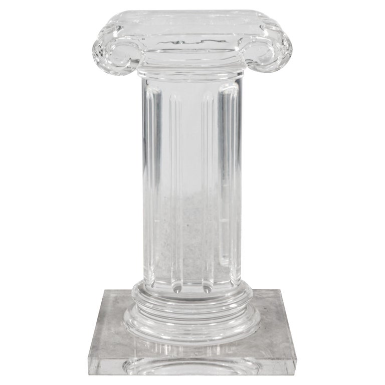 Contemporary Lucite Ionic Column Pedestal at 1stDibs