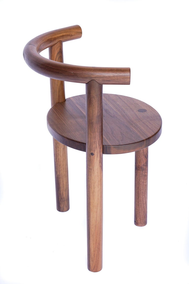 Contemporary Macaroni Steam Bent Walnut Chair by Swell Studio For Sale ...