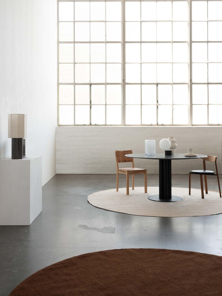 Contemporary Marble Lamp 'Eight over Eight', Large, Black / Jute White ...