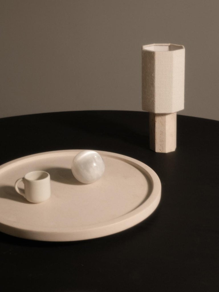 Contemporary Marble Lamp 'Eight over Eight', Large, Black / Ocher For ...