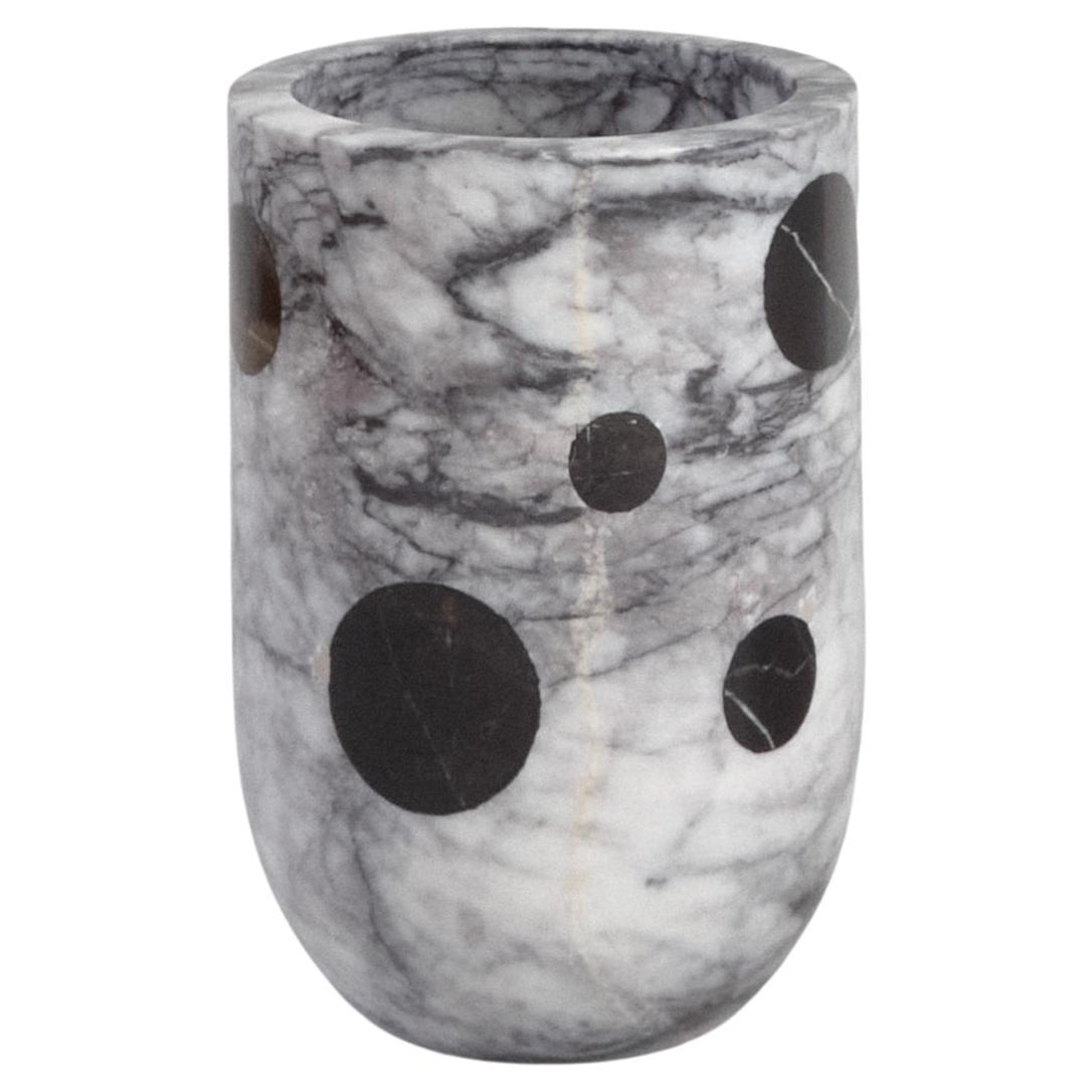 Contemporary Marble Stipple Vase Black by Interjeet Sandhu For Sale at ...