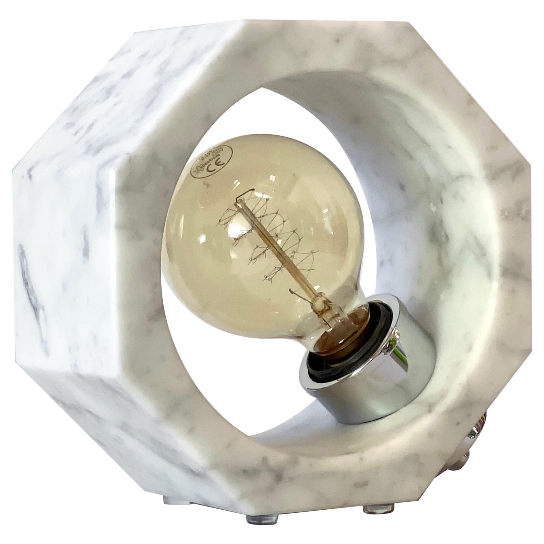 Contemporary Matlight Essential Octagon Minimalist Table Lamp in Red ...