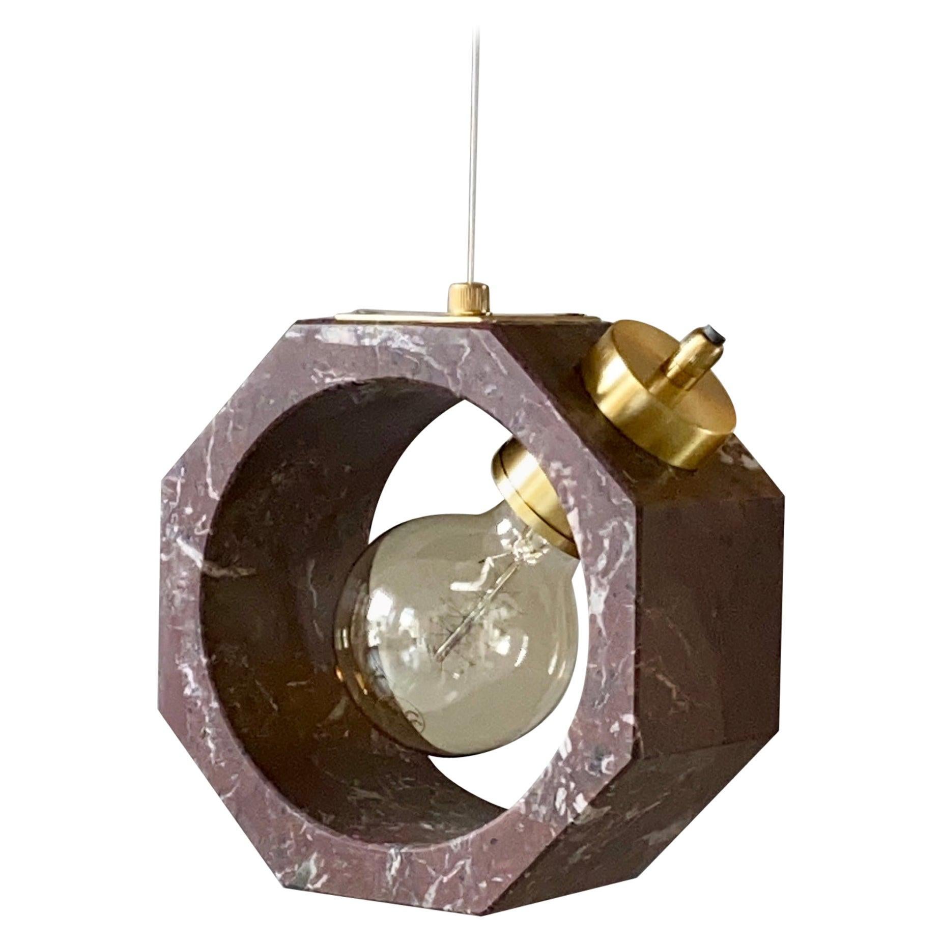 Contemporary Matlight Essential Octagon Minimalist Table Lamp in Red ...