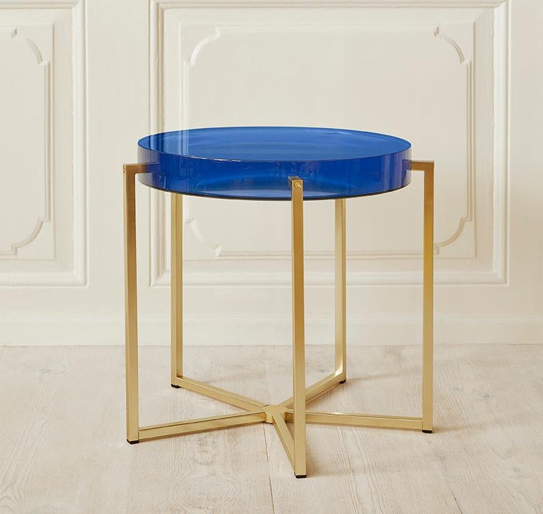Contemporary McCollin Bryan Resin "Lens Table" In Sapphire, United ...