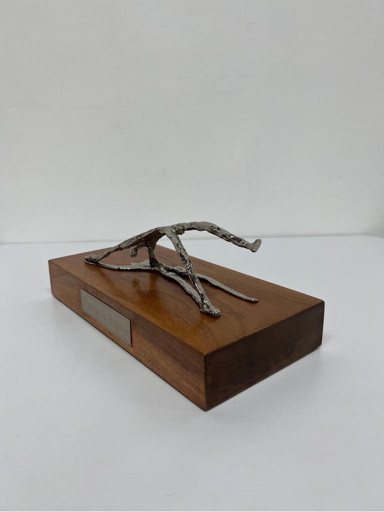 Contemporary Metal Sculpture Titled "Tension in Repose" For Sale at 1stDibs