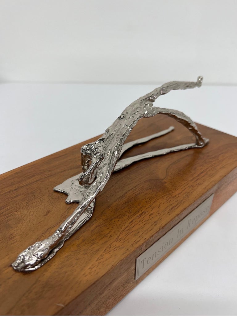 Contemporary Metal Sculpture Titled "Tension in Repose" For Sale at 1stDibs