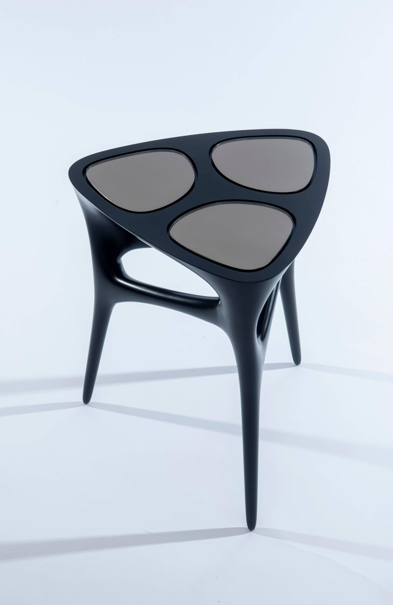 Contemporary Methodology Table in Glass and Wood at 1stDibs