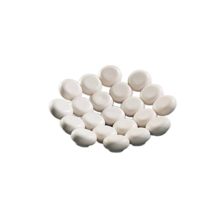 Contemporary Mini Vase and Bowl Ceramic Glazed Blue Matt White Kalpa ...