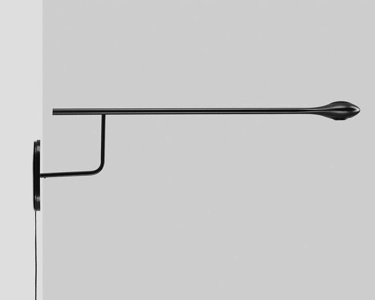 Contemporary Minimalistic Carbon Wall Light / High Tech LED Wall Lamp ...