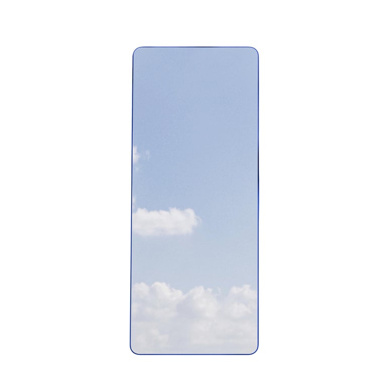 Contemporary Mirror 'Loveself 05' by Oitoproducts, Blue Frame For Sale ...