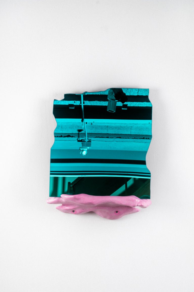 Contemporary Mirror Organic Maximalism Pink/Blue, Studio Gert Wessels ...