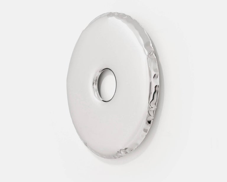 Contemporary Mirror 'Rondo 150' in Polished Stainless Steel by Zieta ...