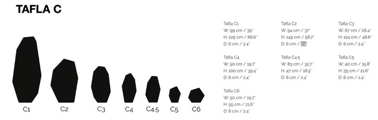 Contemporary Mirror 'Tafla C6', Transitions Collection, Rubin Red, by ...