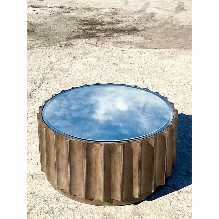 Contemporary Mirrored Gear Shift Coffee Table at 1stDibs