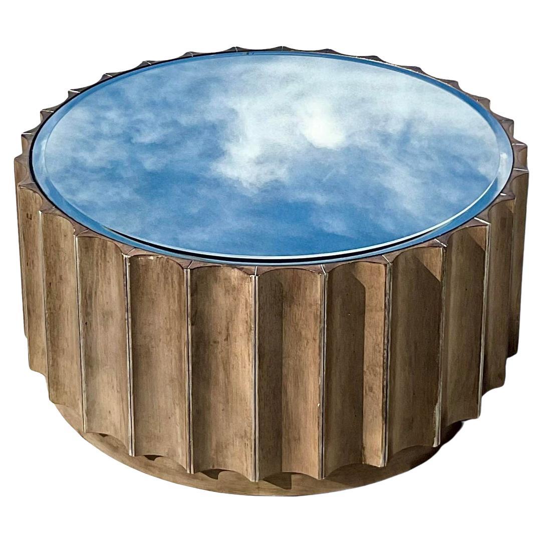 Antique Primitive Industrial Folk Art Wooden Gear Table For Sale at 1stDibs