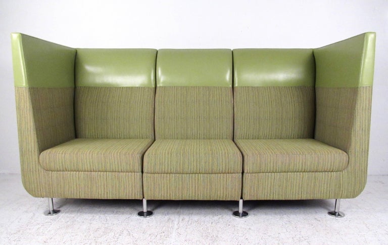 Contemporary Modern Booth Style Sofa For Sale at 1stdibs