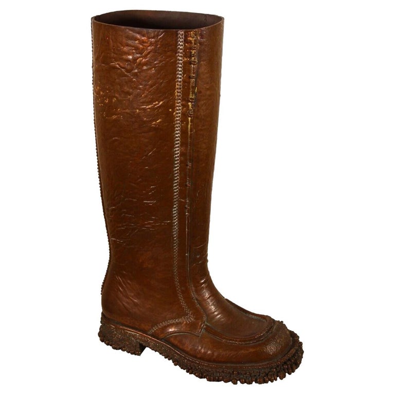 Contemporary Modern Bronze Cast Boot Cane/Umbrella Holder For Sale at ...