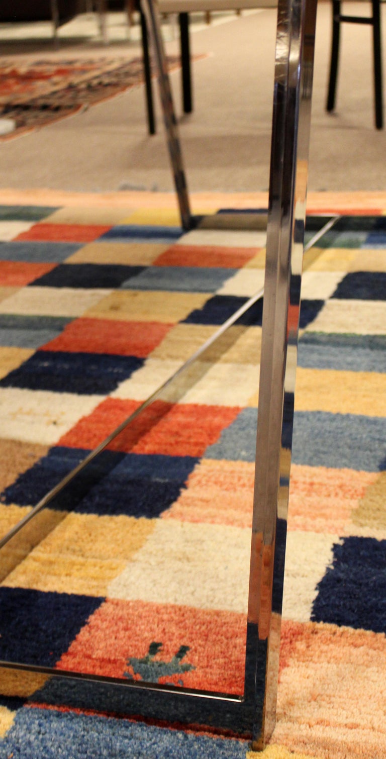 Contemporary Modern Calligaris Italy Zebra Wood Chrome Dining ...