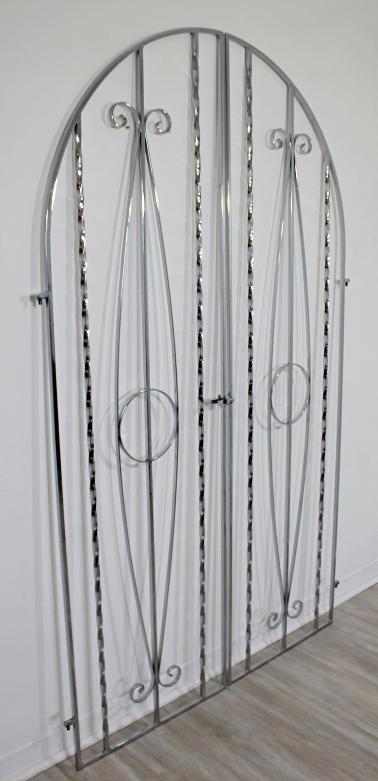 Contemporary Modern Chrome Door Gate Floor Sculpture For Sale at ...