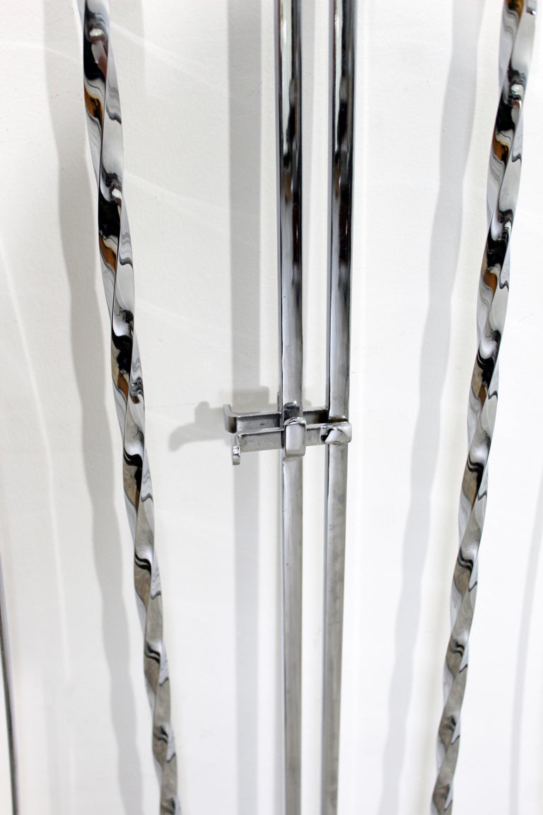 Contemporary Modern Chrome Door Gate Floor Sculpture For Sale at ...