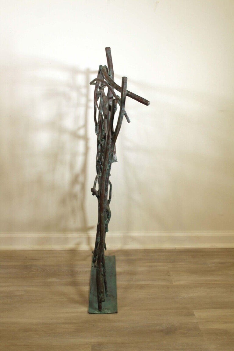 Contemporary Modern Copper Metal Abstract Collage Sculpture by Robert ...