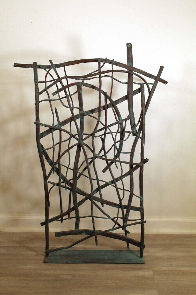 Contemporary Modern Copper Metal Abstract Collage Sculpture by Robert ...