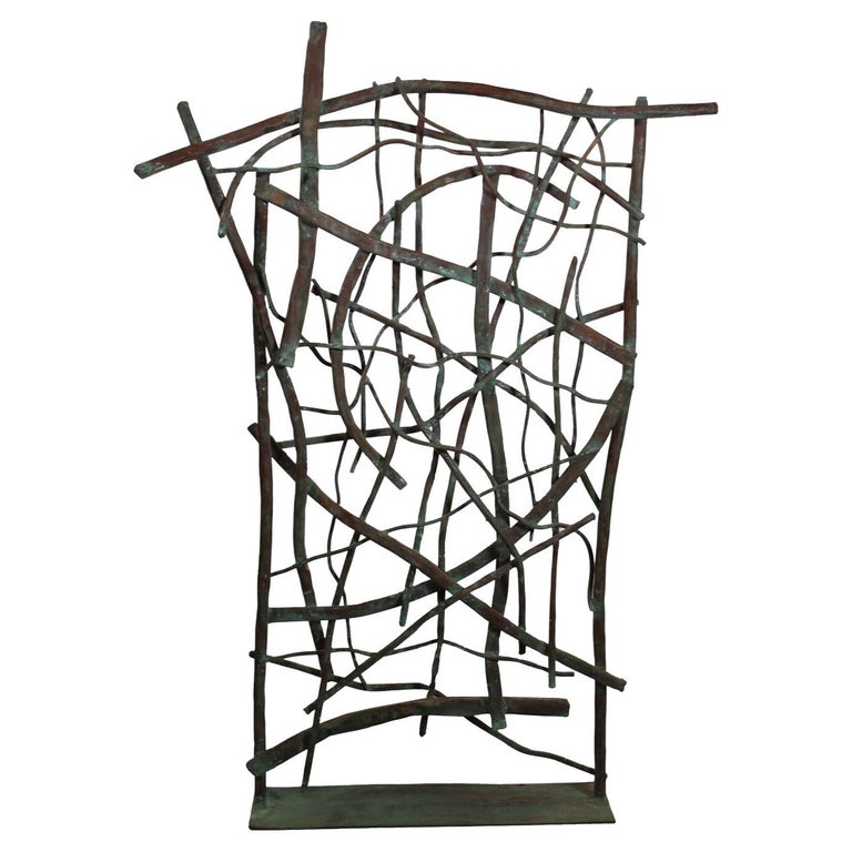 Contemporary Modern Copper Metal Abstract Collage Sculpture by Robert ...