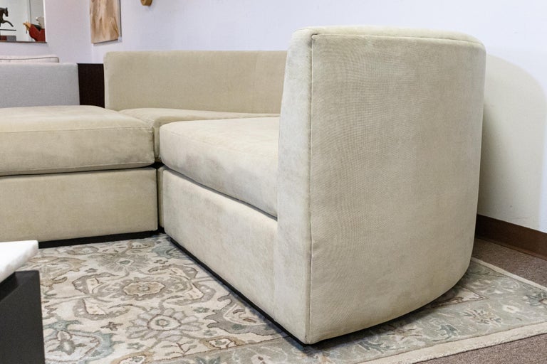 Contemporary Modern Custom Made Tan Round Sectional Sofa With ...