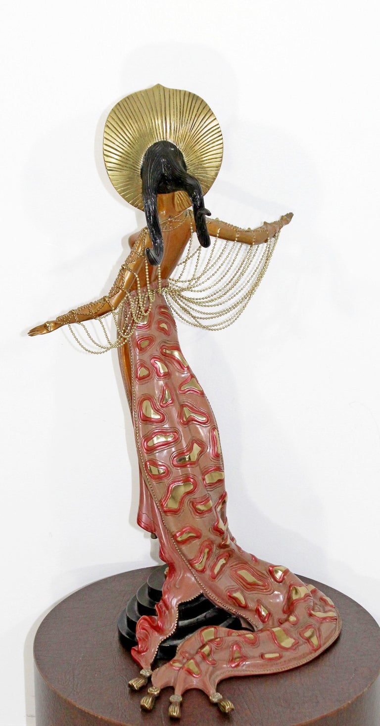 Contemporary Modern Erte Limited Edition Bronze Table Sculpture L ...