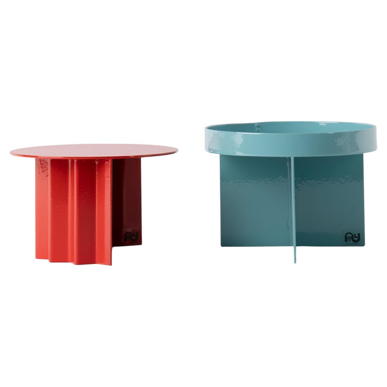 Contemporary Modern, Esnaf Navy Party Platter Duo, Turquoise and Red ...