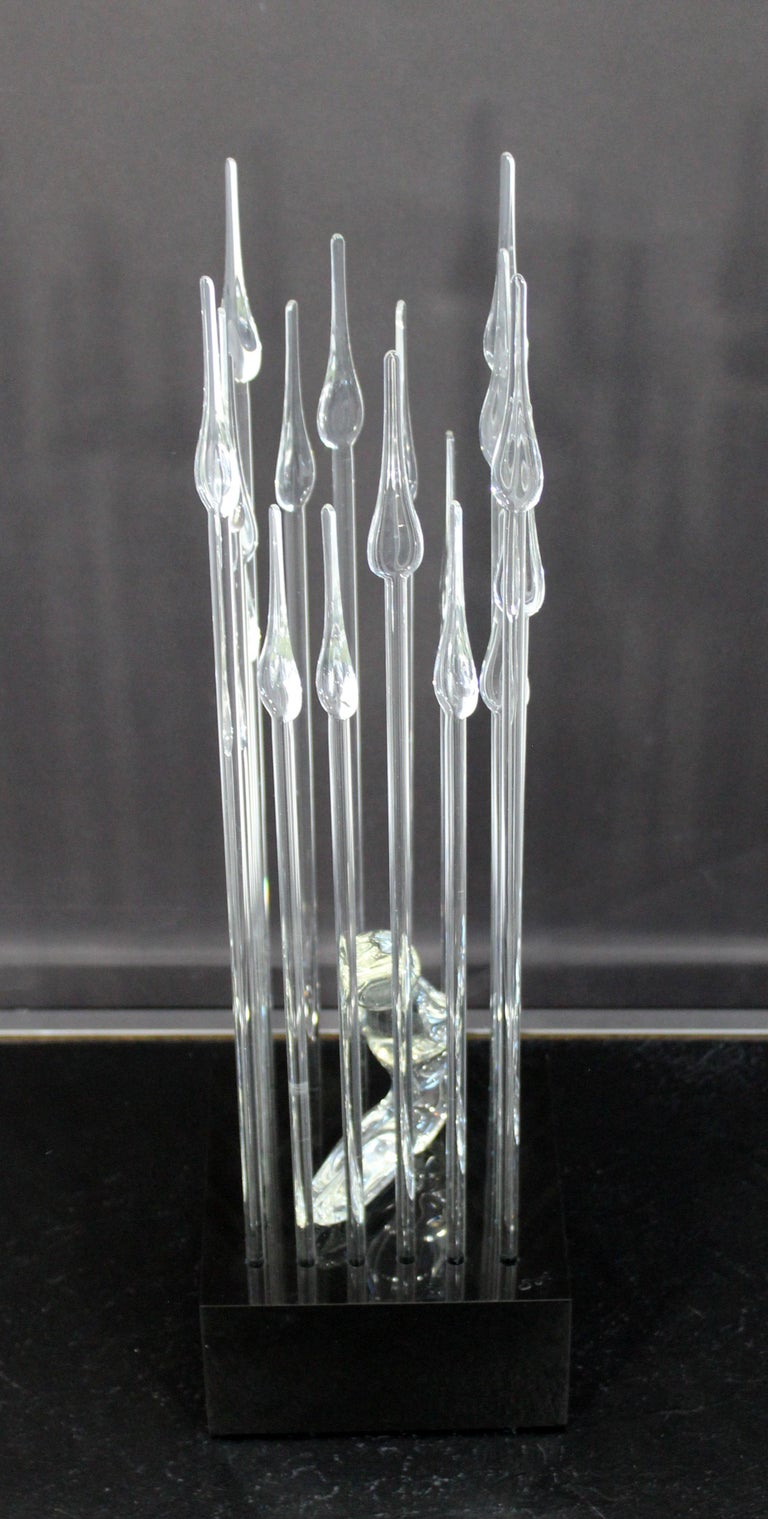 Contemporary Modern Glass Table Sculpture of Caged Woman Signed by ...